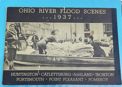 1937 Ohio River Flood Scenes Photo Booklet Ironton Ashland Huntington Portsmouth | eBay
