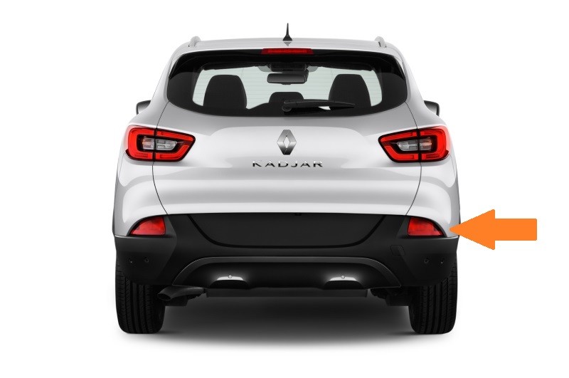 For Renault Kadjar - Rear Fog Lamp Light Right O/S UK Drivers Side 2015 ...