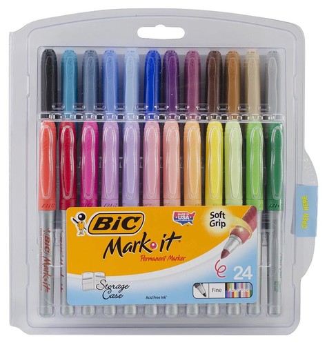 Bic marking soft grip permanent markers 24 pack | eBay Australia