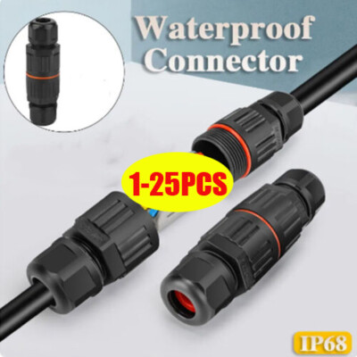25X 2 Pole Core Joint Outdoor IP67 Waterproof Electrical Cable Wire ...
