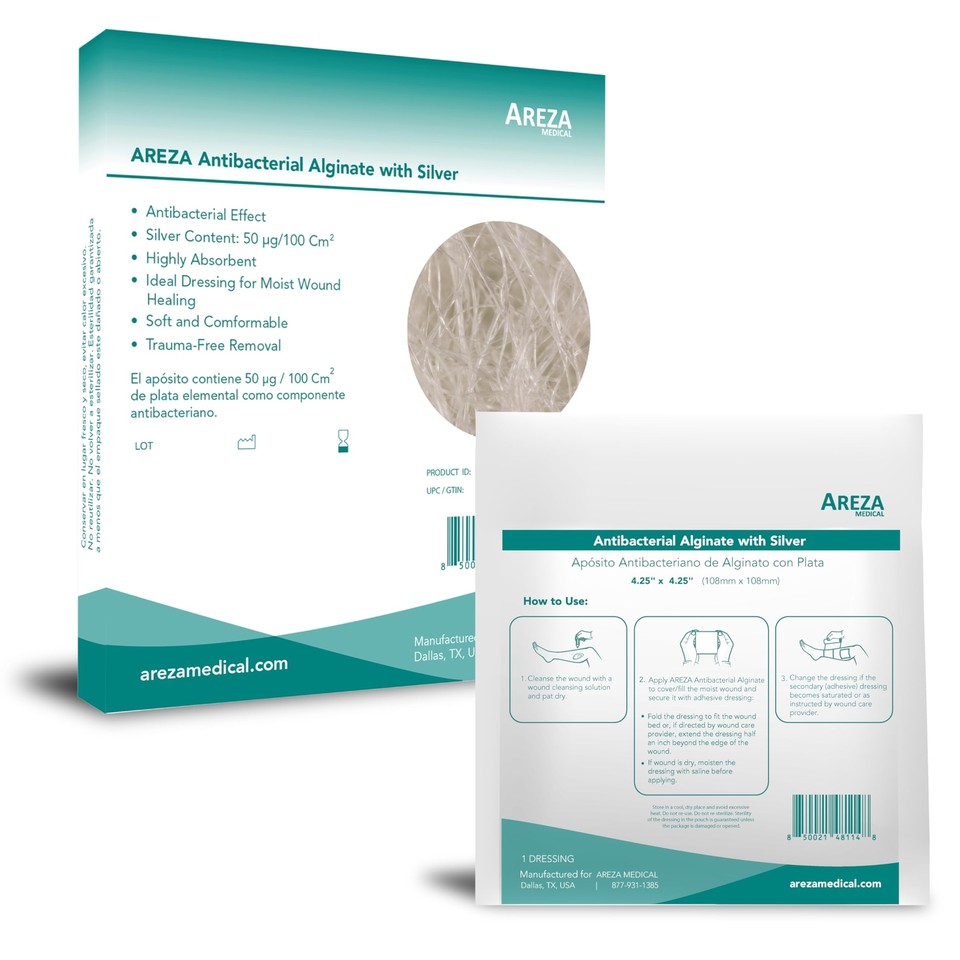 Areza Medical - Silver Alginate Antibacterial Alginate with Silver ...