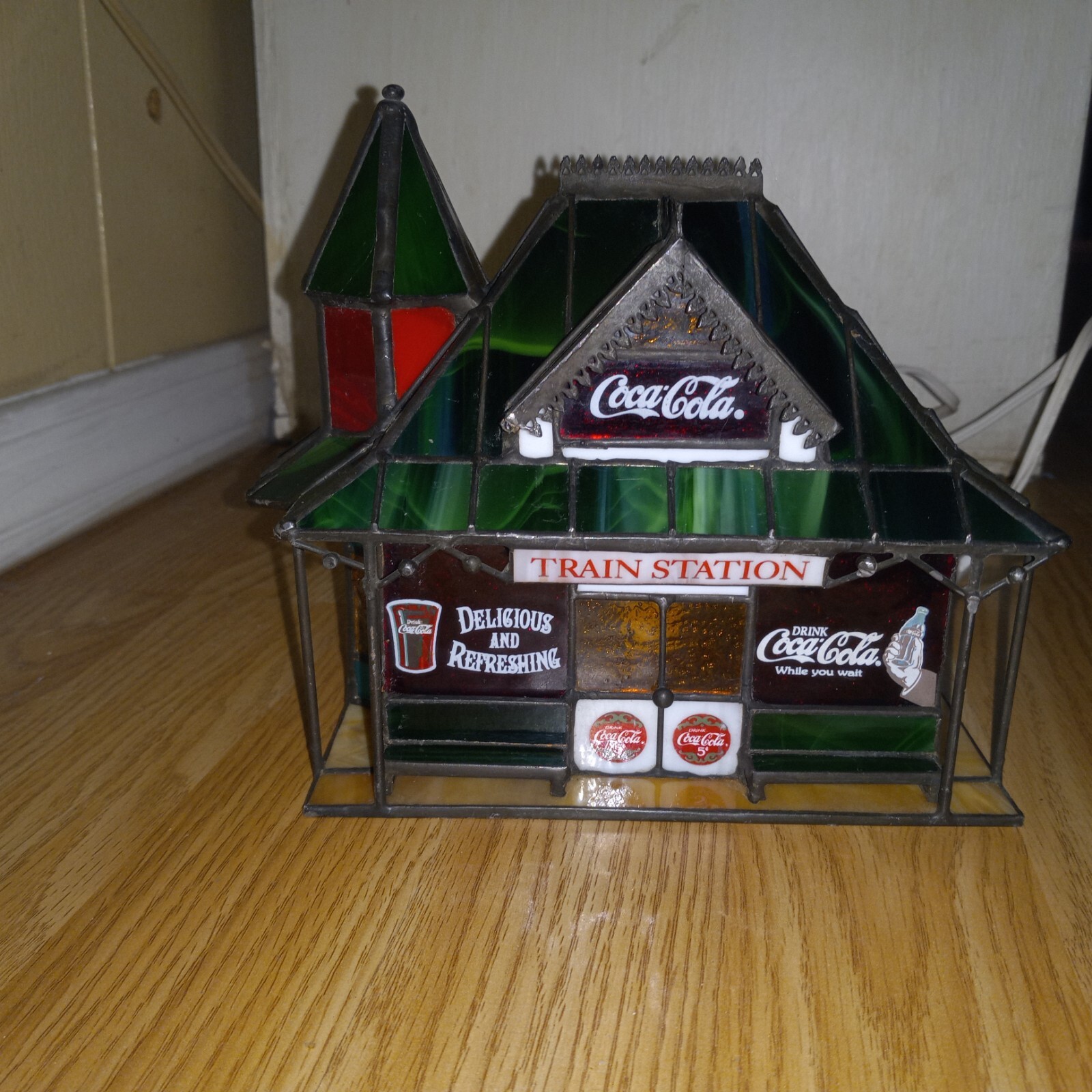 Franklin MINT Coca Cola Stained Glass Train Station | eBay