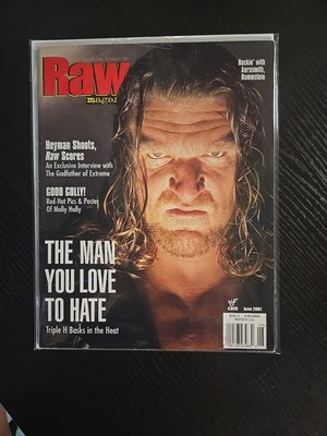 WWF RAW MAGAZINE/ JUNE 2001/ TRIPLE H with Molly Holly Poster | eBay