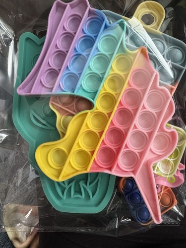 Poppable Fidget Toy Lot Fun Play Unicorn Marvel Kids Focus Brain ...