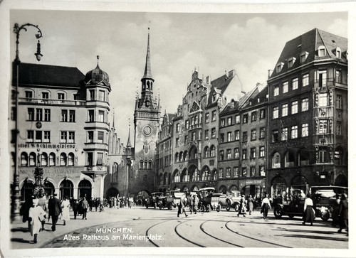 AK München-Altes Rathaus am Marienplatz-Echtfoto-1931-gelaufen ...