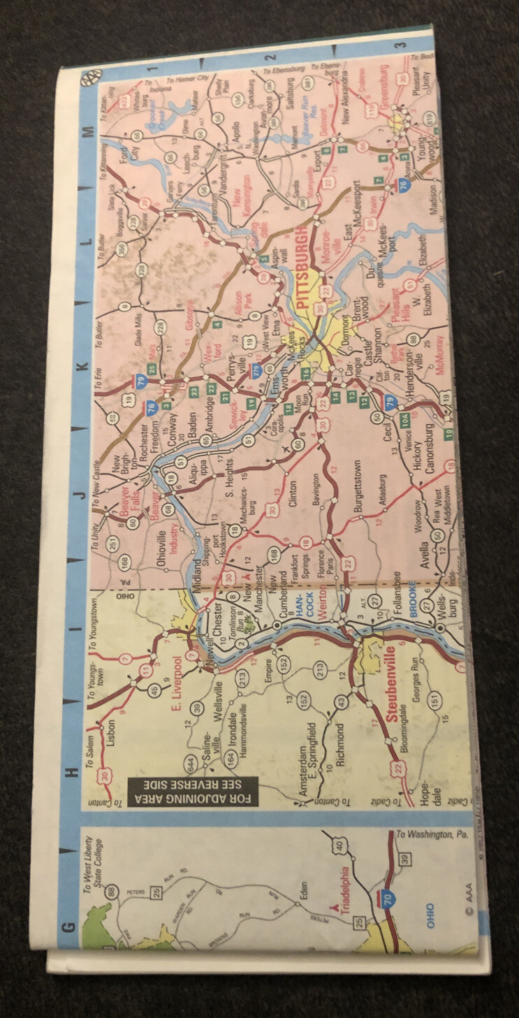 AAA Ohio West Virginia Road Map 1997 | eBay
