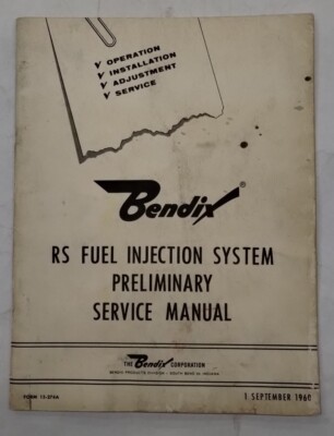 Bendix RS Fuel Injection System Preliminary Service Manual-Original | eBay