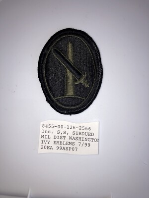 Military District Of Washington Subdued U.S. Army Shoulder Patch ...