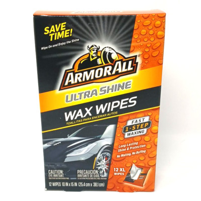 Armor All Car Wax Wipes Ultra Car Shine One-Step Auto Wax Application ...