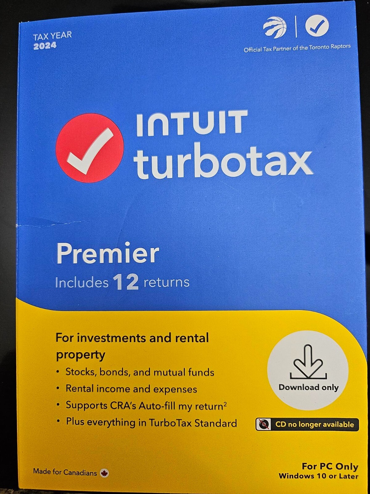 Intuit TurboTax Premier 2024 - 12 Returns - Bilingual - Windows | eBay