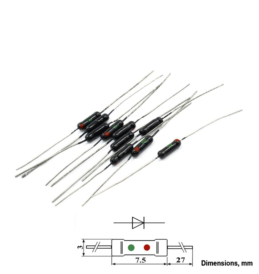 20pcs D2 D9 Germanium Diode Fuzz Guitar and Crystal Radio Vintage USSR ...
