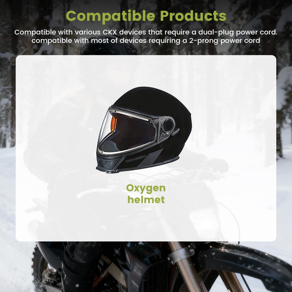 BRP Advex Oxygen Helmet Magnetic Power Cord for Snowmobiles ...