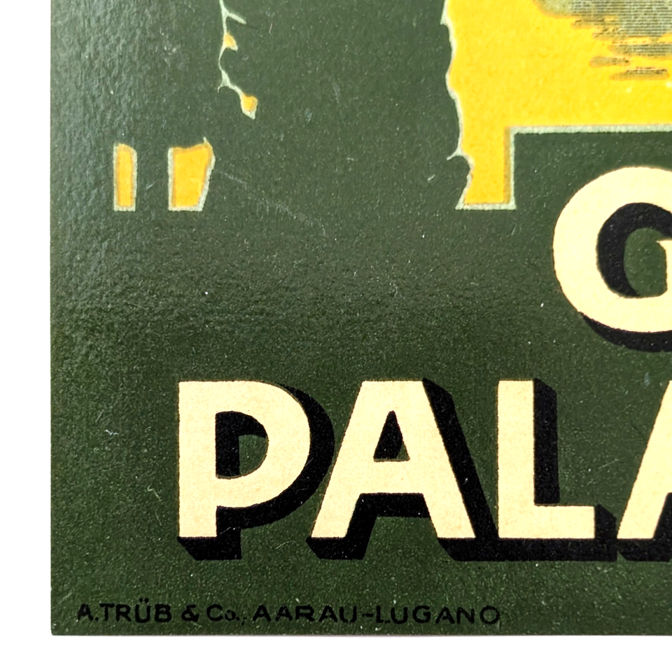 Grand Palace Hotel Lugano Switzerland Vintage Luggage Label | eBay