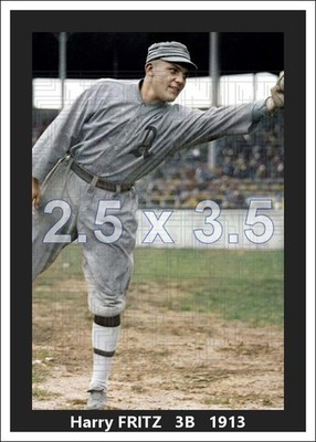 Harry Fritz - 1913 Philadelphia Athletics - 2.5 x 3.5 (16 mil/96lb ...