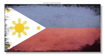 Philippines Philippine Flag Tattered Distressed Vintage Style Sticker ...
