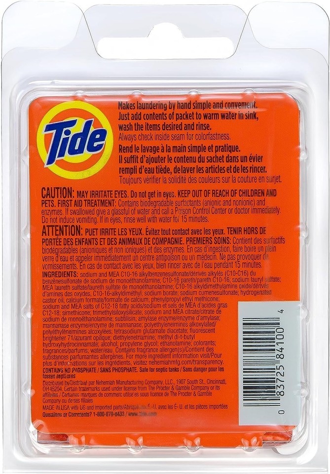 Tide Travel Sink Packets Size 3ct | eBay