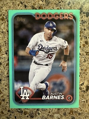 2024 Topps Series 2 #422 Austin Barnes Fanatics Aqua Parallel Dodgers ...