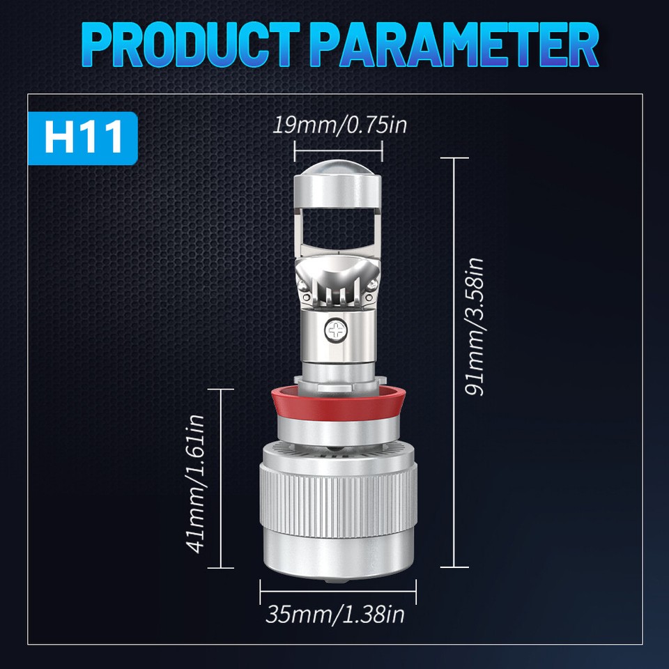 H4 H7 H11 9005 9006 Mini Bi-LED Projector Lens 200W Hi/Lo Beam ...