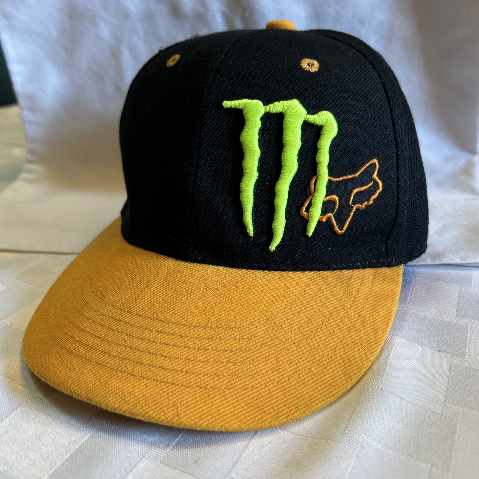 Rare Monster Energy Fox Racing Orange Hat Baseball Ha… - Gem