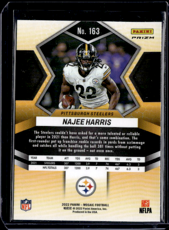 2021 Mosaic Najee Harris #163 RC Silver Mosaic Prizm Steelers | eBay