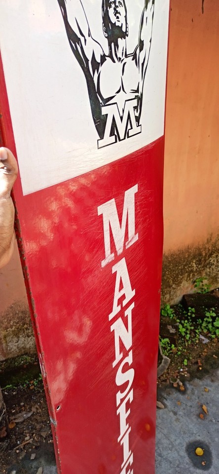 MRF Mansfield Tyre Oil Gas Station Enamel Porcelain Sign Board Antiq ...