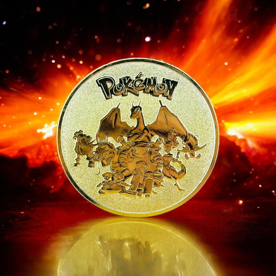 Pokemon Charizard Collectible Coin - Gold Metal Medallion | eBay