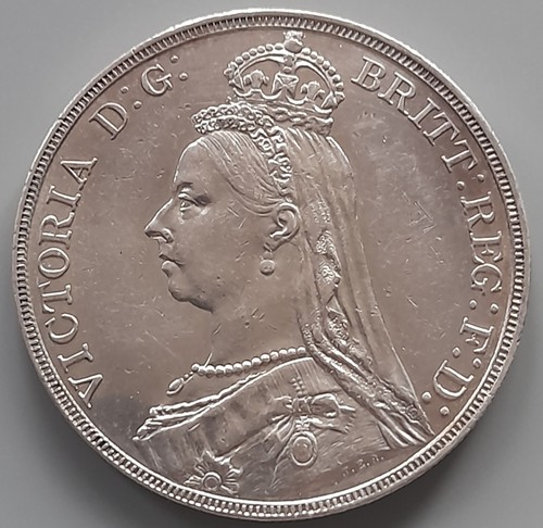 1889 Queen Victoria Silver Crown Coin-Excellent Condition-Collectable ...