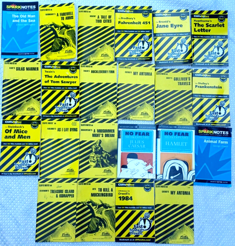 Lot of 22 Cliffs Notes Spark Notes Reading Study Guides Shakespeare ...