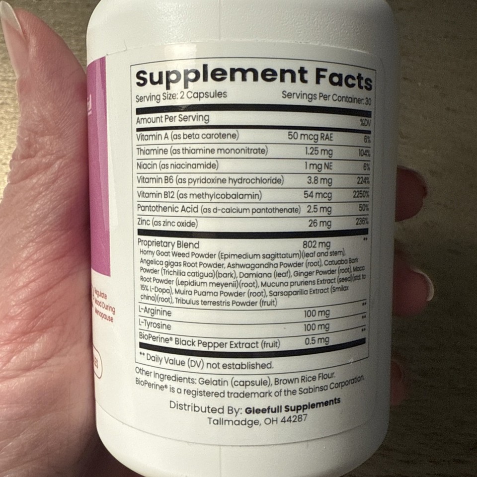 Gleeful Over 30 Hormone Support- Menopause Supplements For Women | eBay