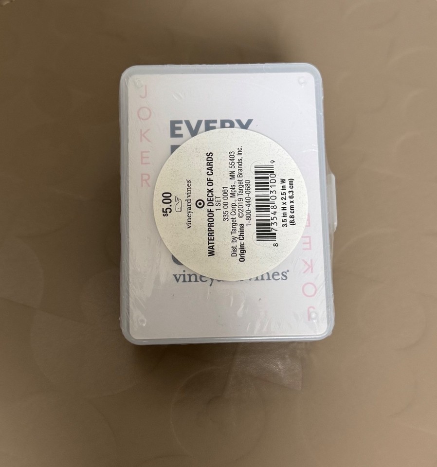 Vineyard Vines for Target Deck of Playing Cards Waterproof Pink Whale ...