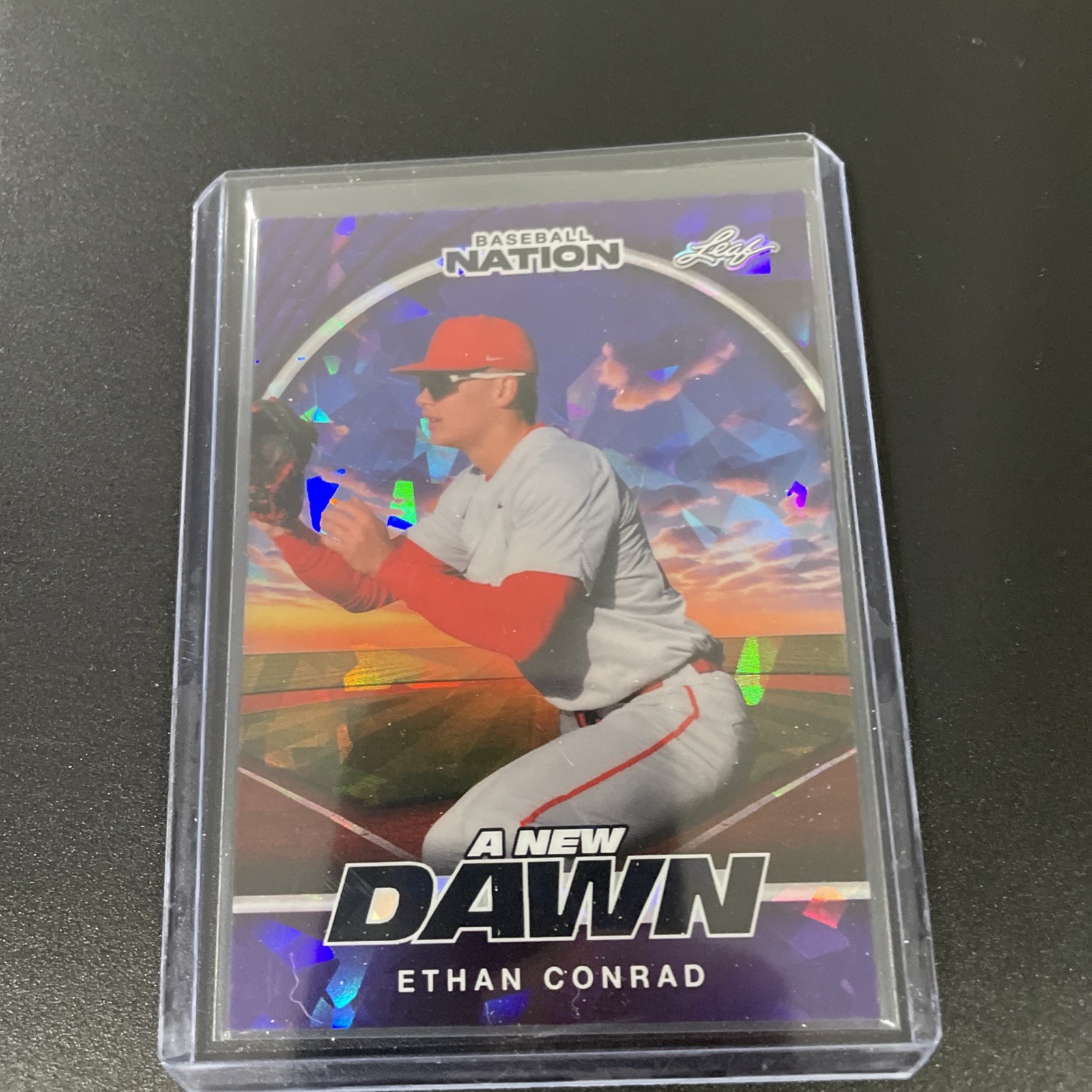 Ethan Conrad 2025 Leaf Baseball Nation #NB-44 New Dawn Base - Crystal ...