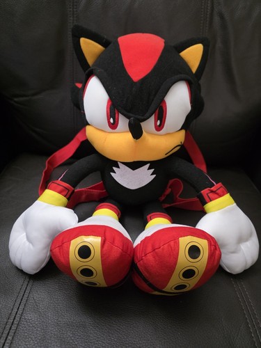 Sonic The Hedgehog Shadow Plush Backpack 20" Stuffed Figure Sega Kids ...