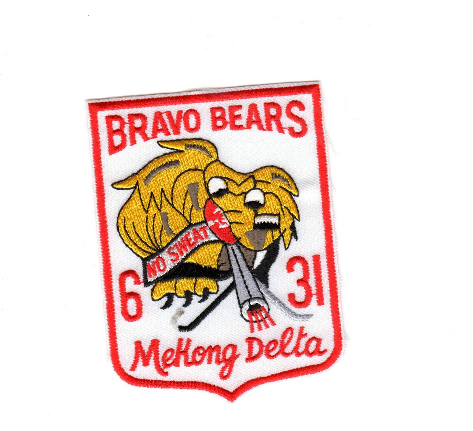 6/31 INF - Bravo Bears - No Sweat BC Patch Cat. No. C5124 | eBay