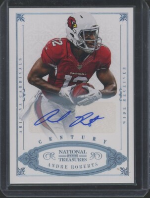 2012 Panini National Treasures Andre Roberts Century Platinum Autograph ...