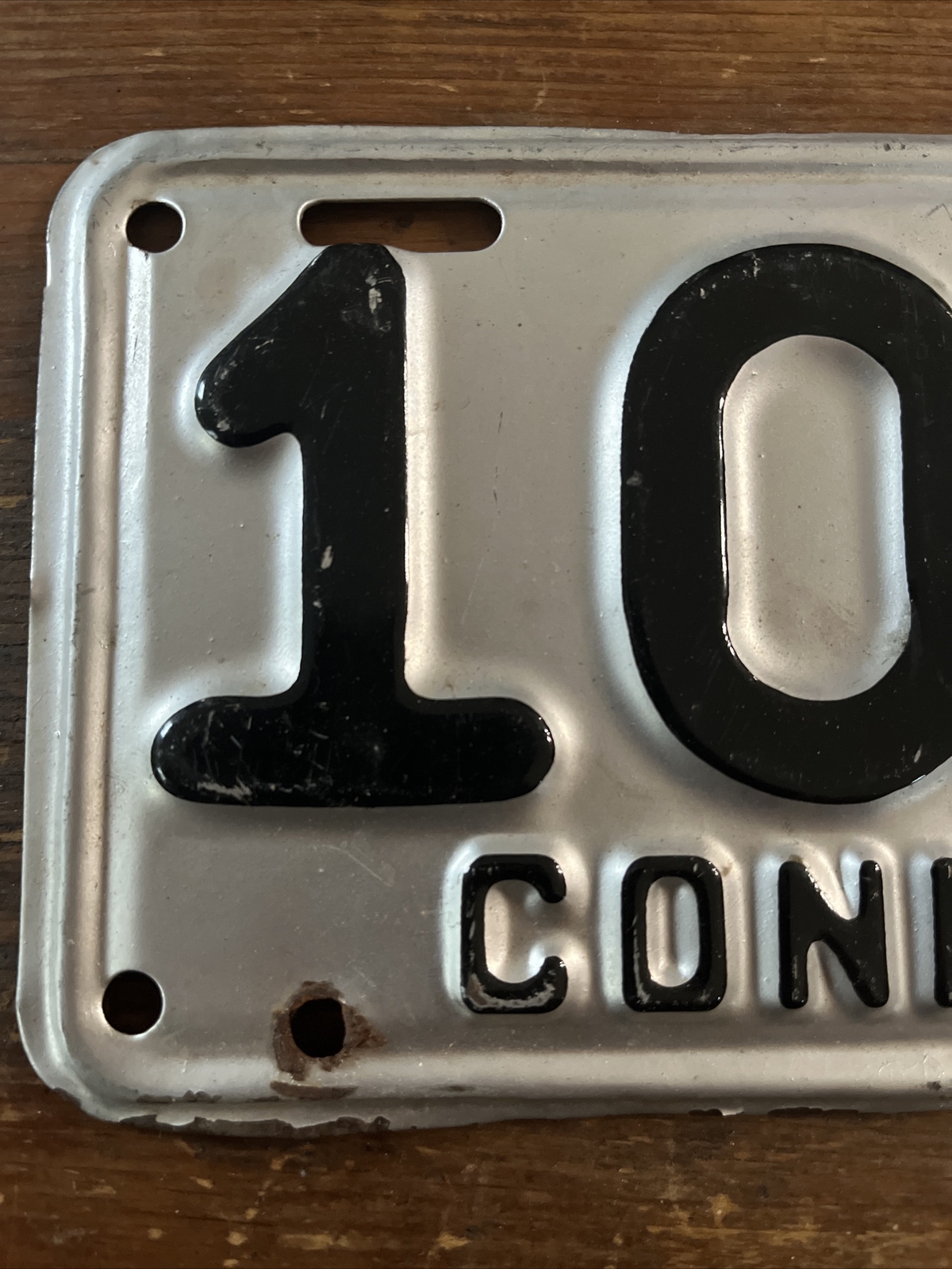1956 Connecticut Motorcycle License Plate 100% All Original Paint ...