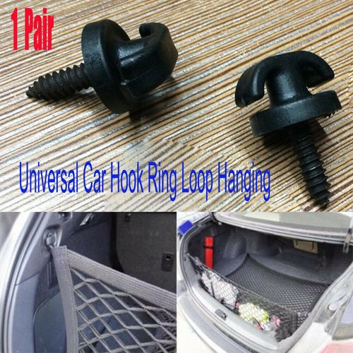 2x Car Rear Trunk Envelope Cargo Net Tie Down Hooks Clips Trim Auto ...