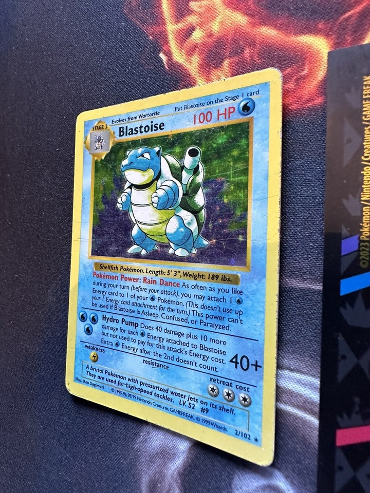 Pokémon TCG WoTC Blastoise Base Set 2/102 Holo Shadowless Holo Rare 💎MP ...