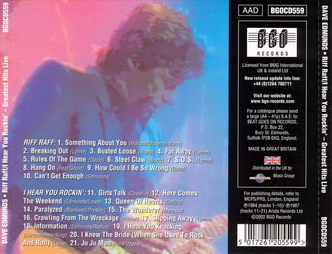 DAVE EDMUNDS - RIFF RAFF/I HEAR YOU ROCKIN' NEW CD 5017261205599 | eBay