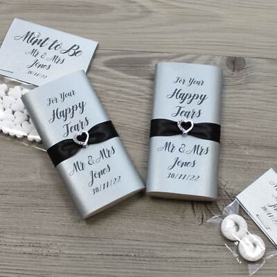 Happy Tears Luxury Wedding Tissues - Personalised Stunning Pearlised ...