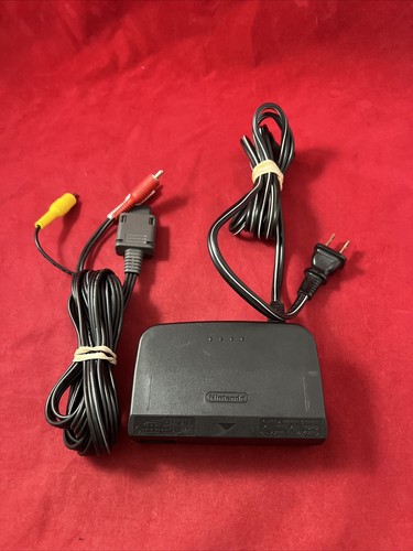OEM Nintendo 64 N64 AC Power Supply NUS-002 AC Adapter and OEM AV Cable ...