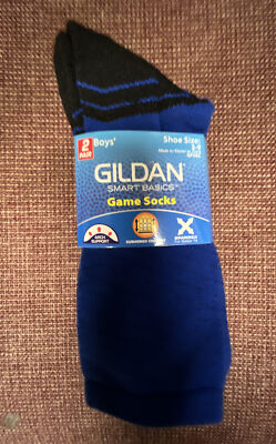 Gildan Smart Basics Game Socks Boys Socks 2 Pair Size 3-9 | eBay