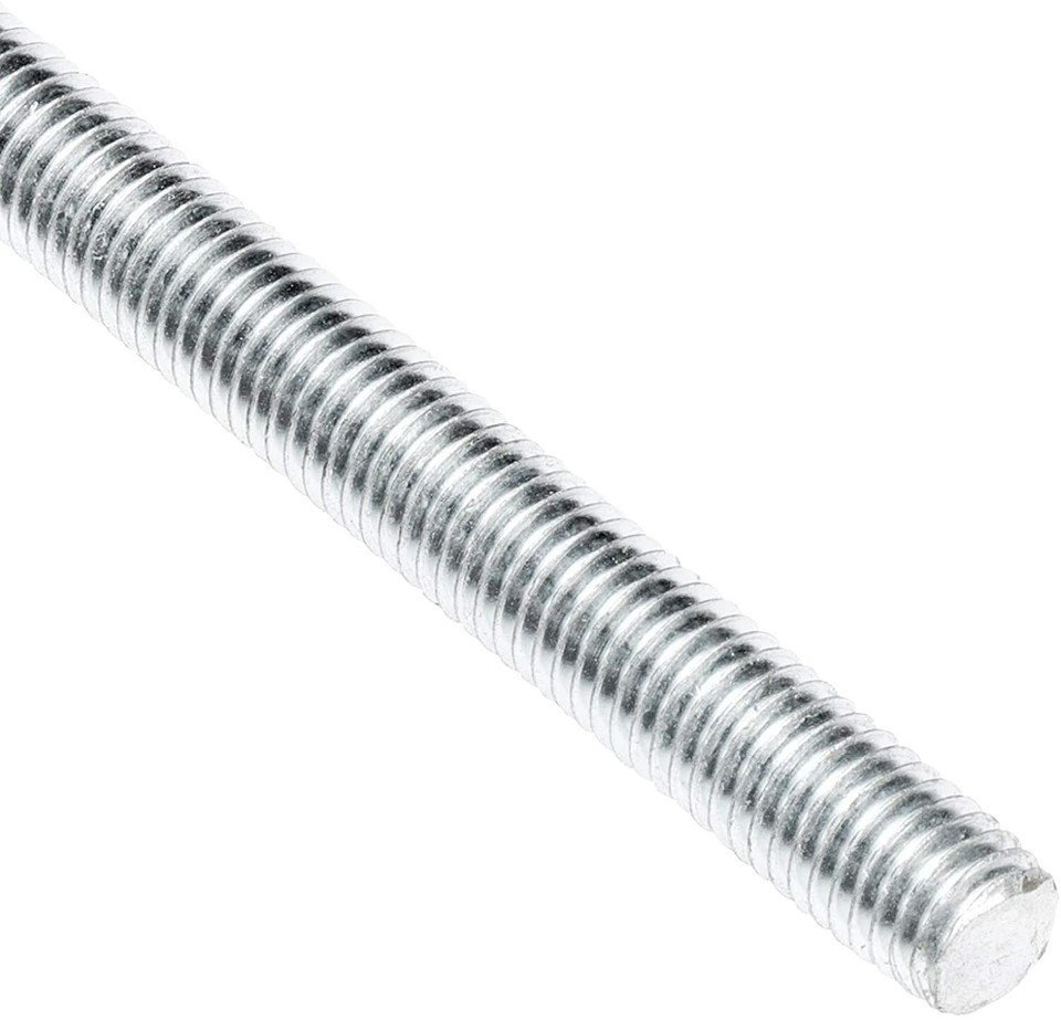 2 Lengths - Threaded Rod 10/32" x 12" All Thread Rod Zinc Plated Steel ...