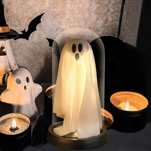 Cute Light-Up Ghosts Battery Operated Ghost Silhouette Mood Light Party ...