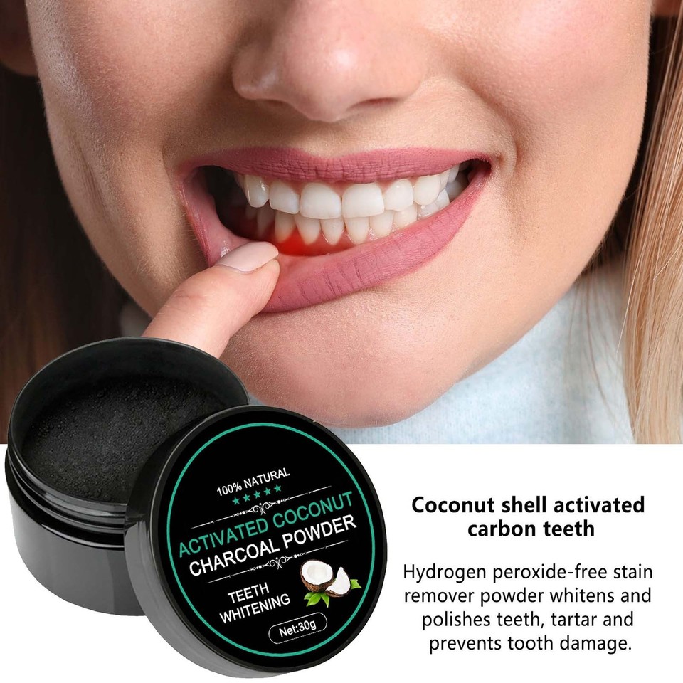 Activated Black Charcoal Teeth Whitening Toothpaste Tooth Powder ...