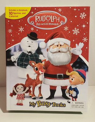RUDOLPH THE RED NOSED REINDEER CHRISTMAS HOLIDAY MY BUSY BOOKS & PVC ...