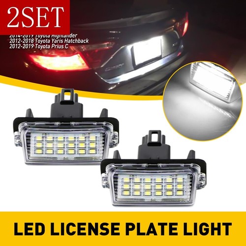 Rear LED License Plate Light For Toyota Camry Yaris Highlander Avalon ...
