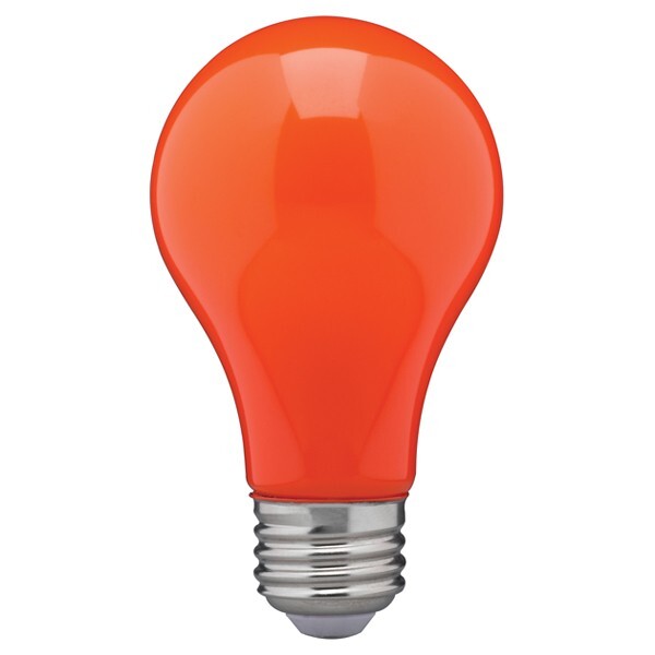 4 Pack CERAMIC ORANGE LED Bulb A19 Medium E26 8W 60 Watt Equivalent ...