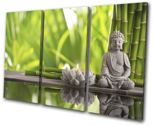 Buddha Buddhism Ohm Zen Candle Religion TREBLE CANVAS WALL ART Picture ...