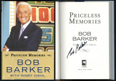Bob Barker SIGNED AUTOGRAPHED Priceless Memories HC 1st Ed Print Price ...