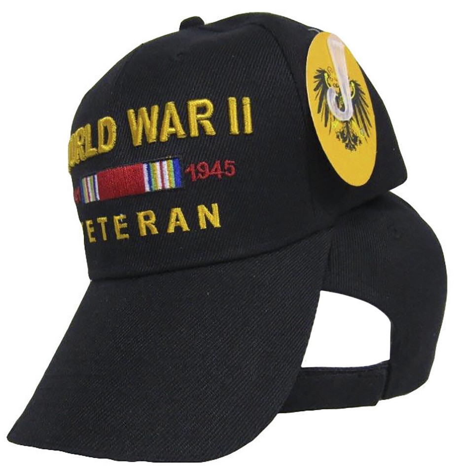 World War 2 II Veteran Hat Cap World War II WWII 1941-1945 Ribbon Hat ...